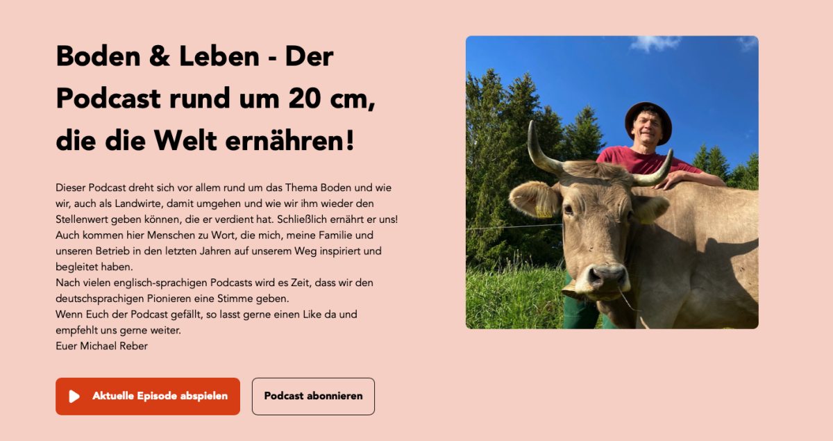 Michael Reber: „Boden & Leben – Der Podcast rund um 20 cm, die die Welt ernähren!“ – Aufbauende ...